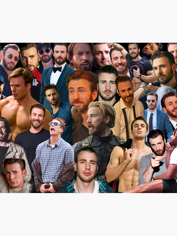 "Chris Evans Collage" Sticker for Sale by M-n-F | Redbubble