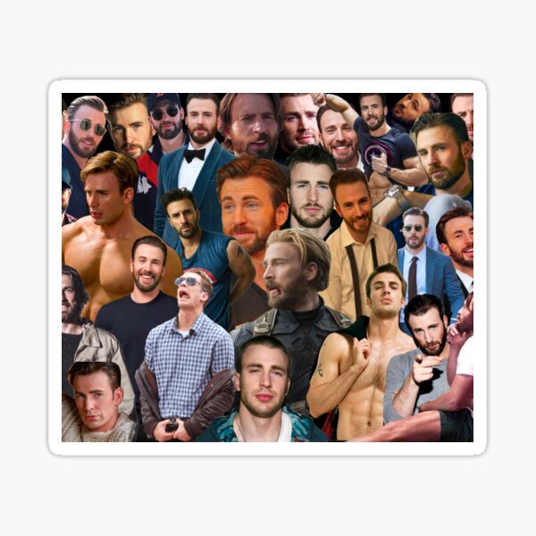 "Chris Evans Collage" Sticker for Sale by M-n-F | Redbubble
