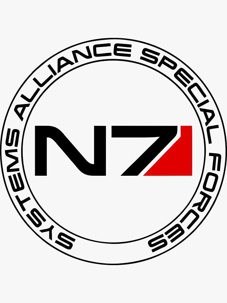 "BEST SELLER - Mass Effect N7 Merchandise" Sticker for Sale by ...