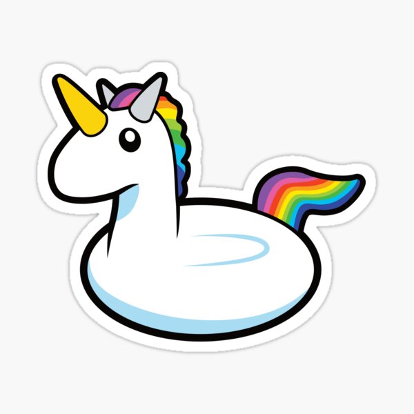 "Unicorn Pool Float Magenta Pattern" Sticker for Sale by keeleypost ...