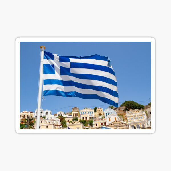 "Greek Flag" Sticker for Sale by ibphotos | Redbubble