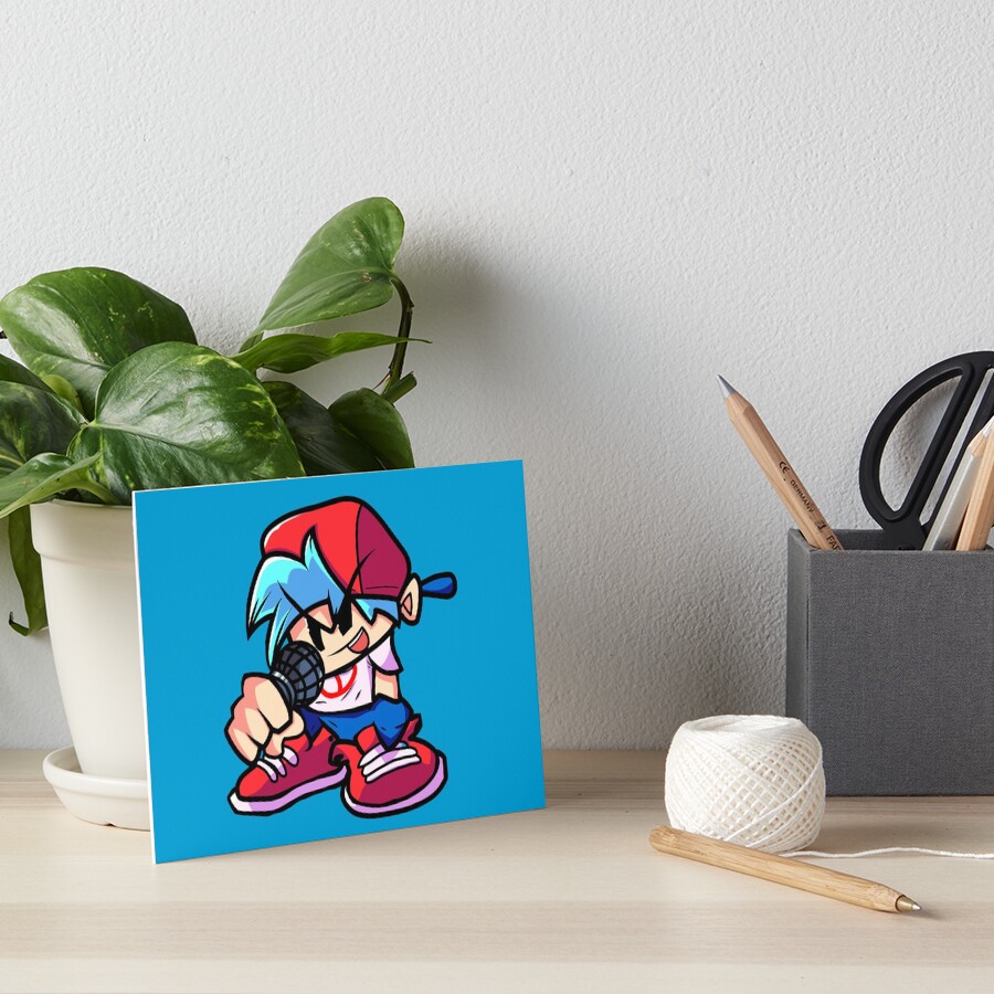 "BoyFriend FNF Detailed Version" Art Board Print by AbrekArt | Redbubble