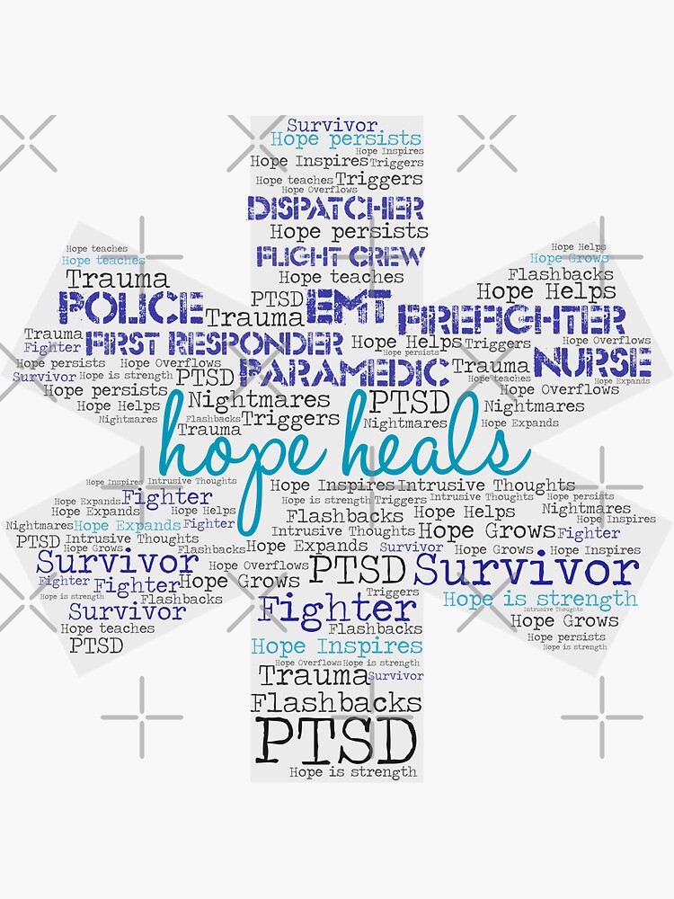 "First Responder PTSD Awareness (TRANSPARENT BACKGROUND)" Sticker for ...