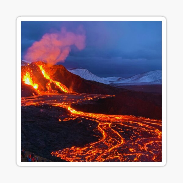 "Volcano eruption Iceland 2021" Sticker for Sale by ISTNthebrand ...