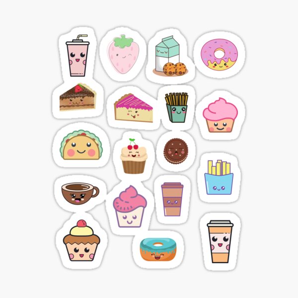 "Cute Food" Sticker for Sale by texanlisa | Redbubble