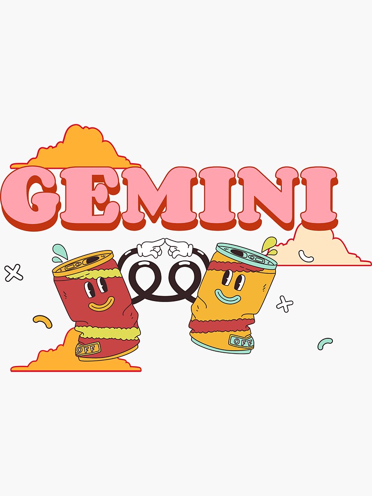 "cute gemini zodiac sign design" Sticker by letlorenz | Redbubble