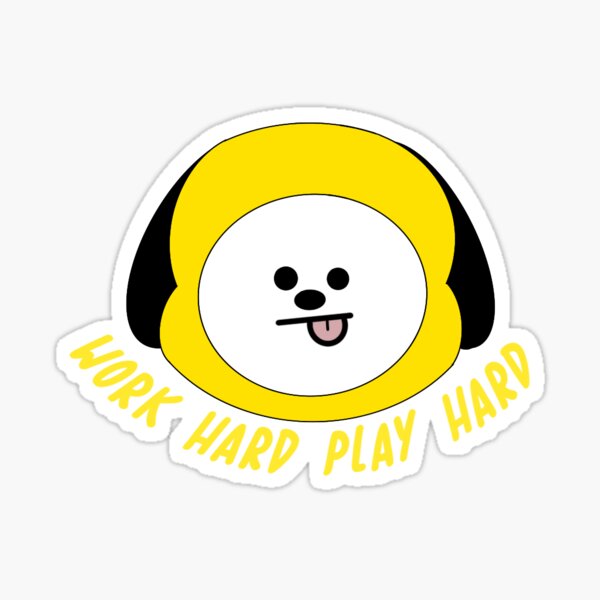 "Chimmy Work Hard Play Hard" Sticker for Sale by killjoy16 | Redbubble