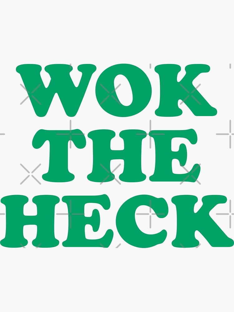 "Wok the Heck, Retro Pun" Sticker for Sale by DennisWeber | Redbubble