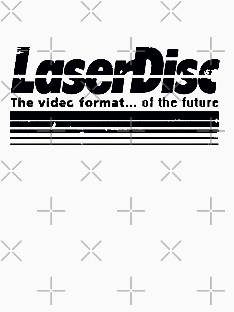 "LASERDISC THE VIDEO FORMAT OF THE FUTURE STICKER AND LASER DISC SHIRT ...