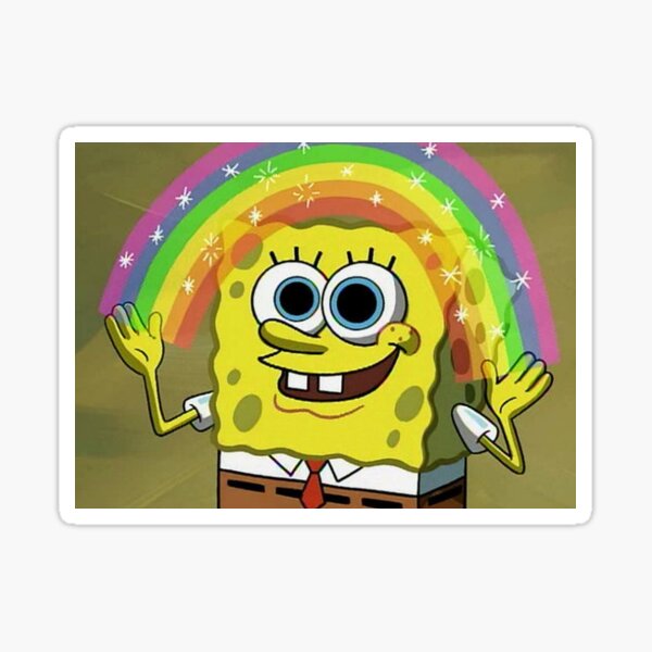 "SpongeBob Sticker" Sticker by Cahnese | Redbubble