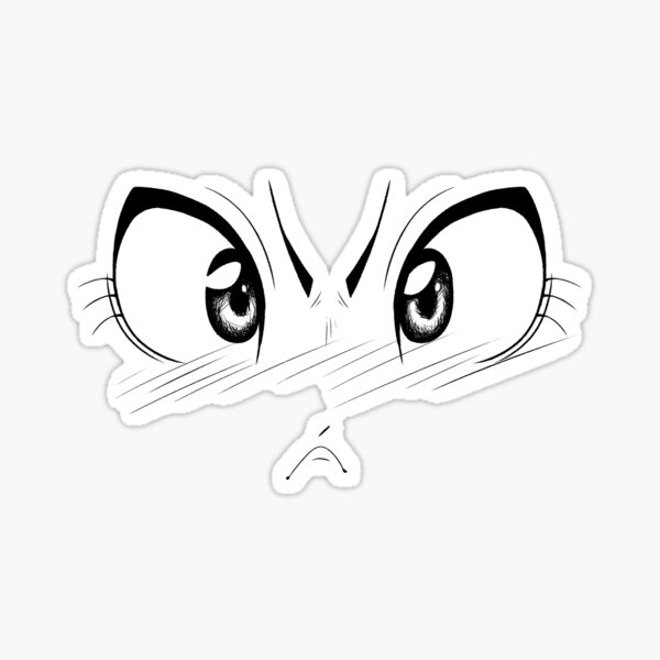 "Tsundere Face" Sticker for Sale by gross-girl99 | Redbubble