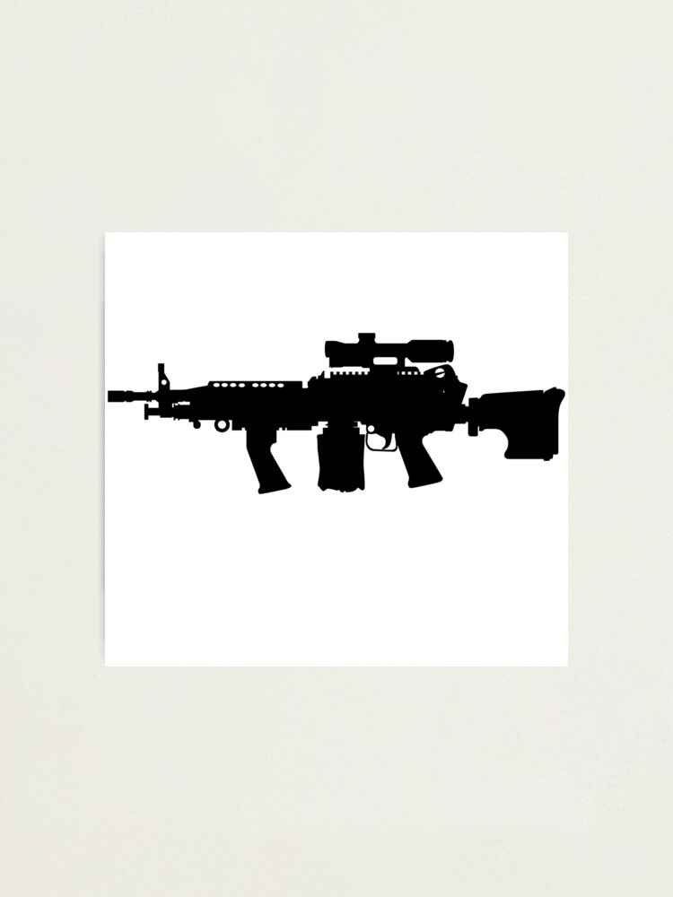 "M249 LMG light machine gun, SAW Squad Automatic Weapon USA United ...