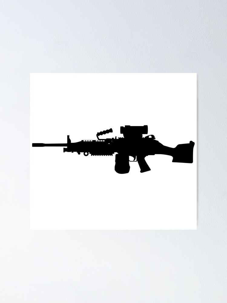 "M249 LMG light machine gun, SAW Squad Automatic Weapon USA United ...