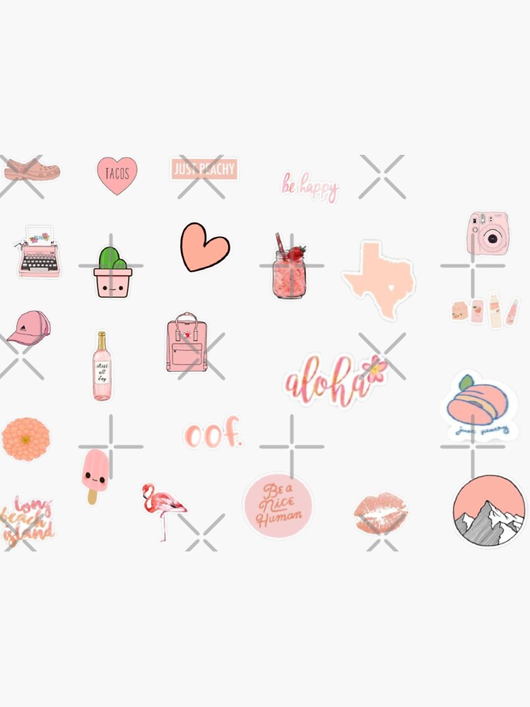 "Peach Pack" Sticker for Sale by InfiniteBubble | Redbubble