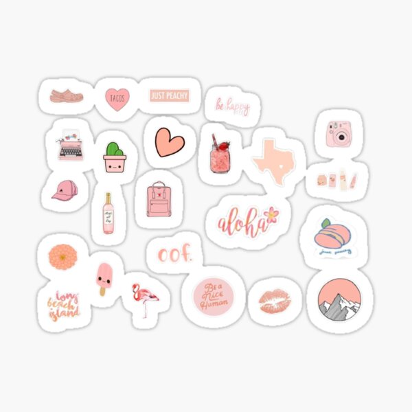 "Peach Pack" Sticker for Sale by InfiniteBubble | Redbubble