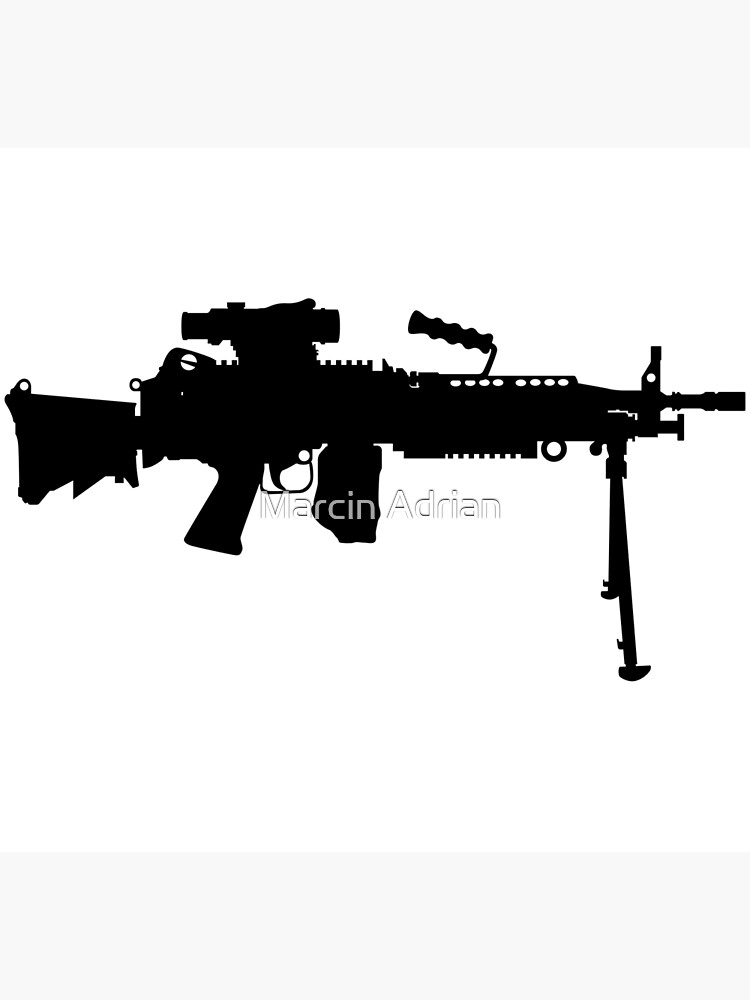 "M249 LMG light machine gun, SAW Squad Automatic Weapon USA United ...