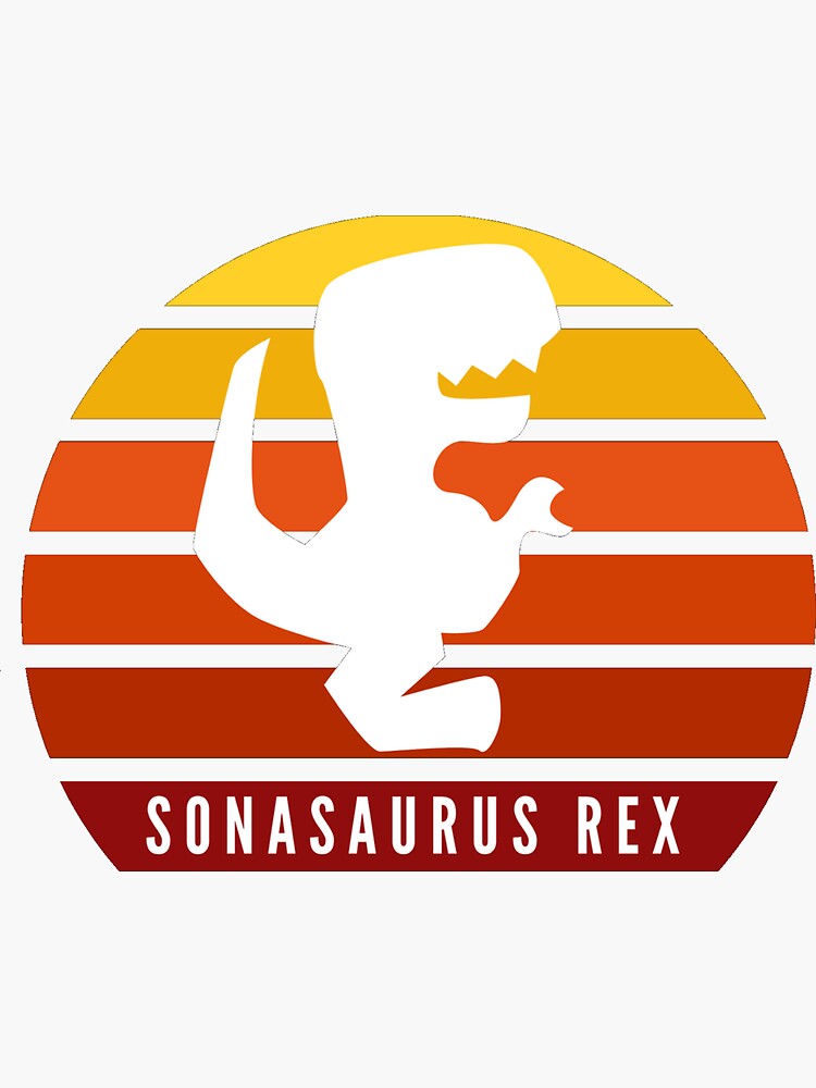 "sonasaurus rex" Sticker by RedRogner | Redbubble