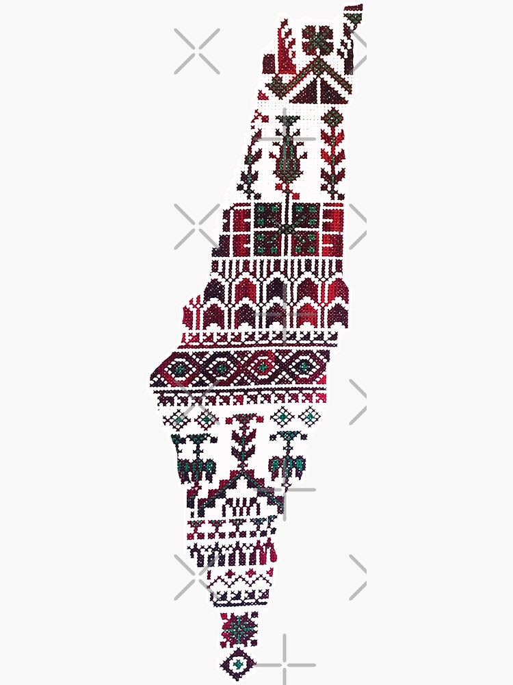 Pegatina «Palestina, KOFIA, Kofya realizado por diseño de bordado ...