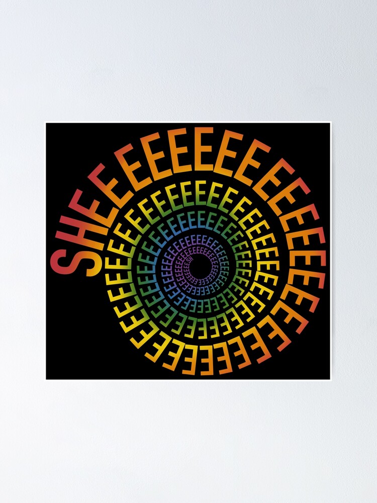 "Rainbow Sheesh Spiral" Poster for Sale by QuinnRamsay | Redbubble