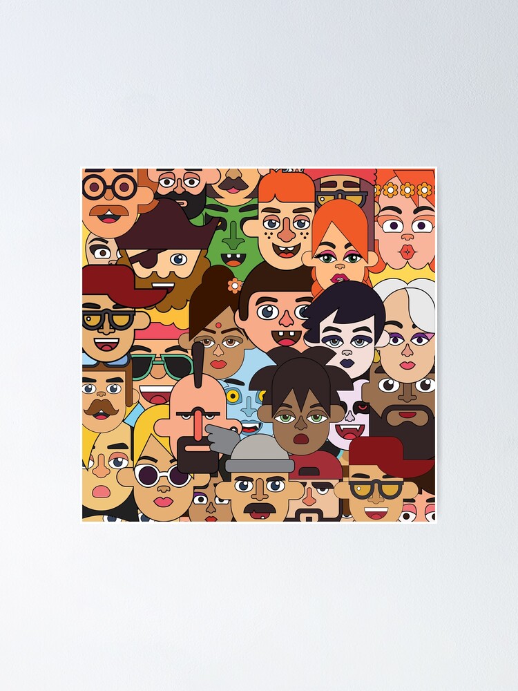 "Faces" Poster by Jenijunk | Redbubble