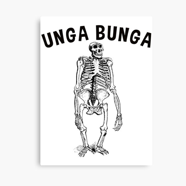 "Unga bunga caveman neanderthal skeleton meme" Canvas Print for Sale by ...
