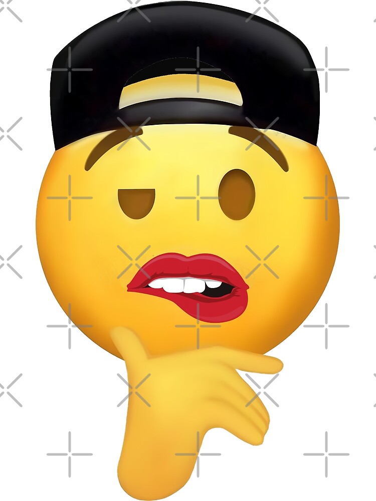 Póster «Morder el labio Emoji Fuckboy Meme» de fomodesigns | Redbubble