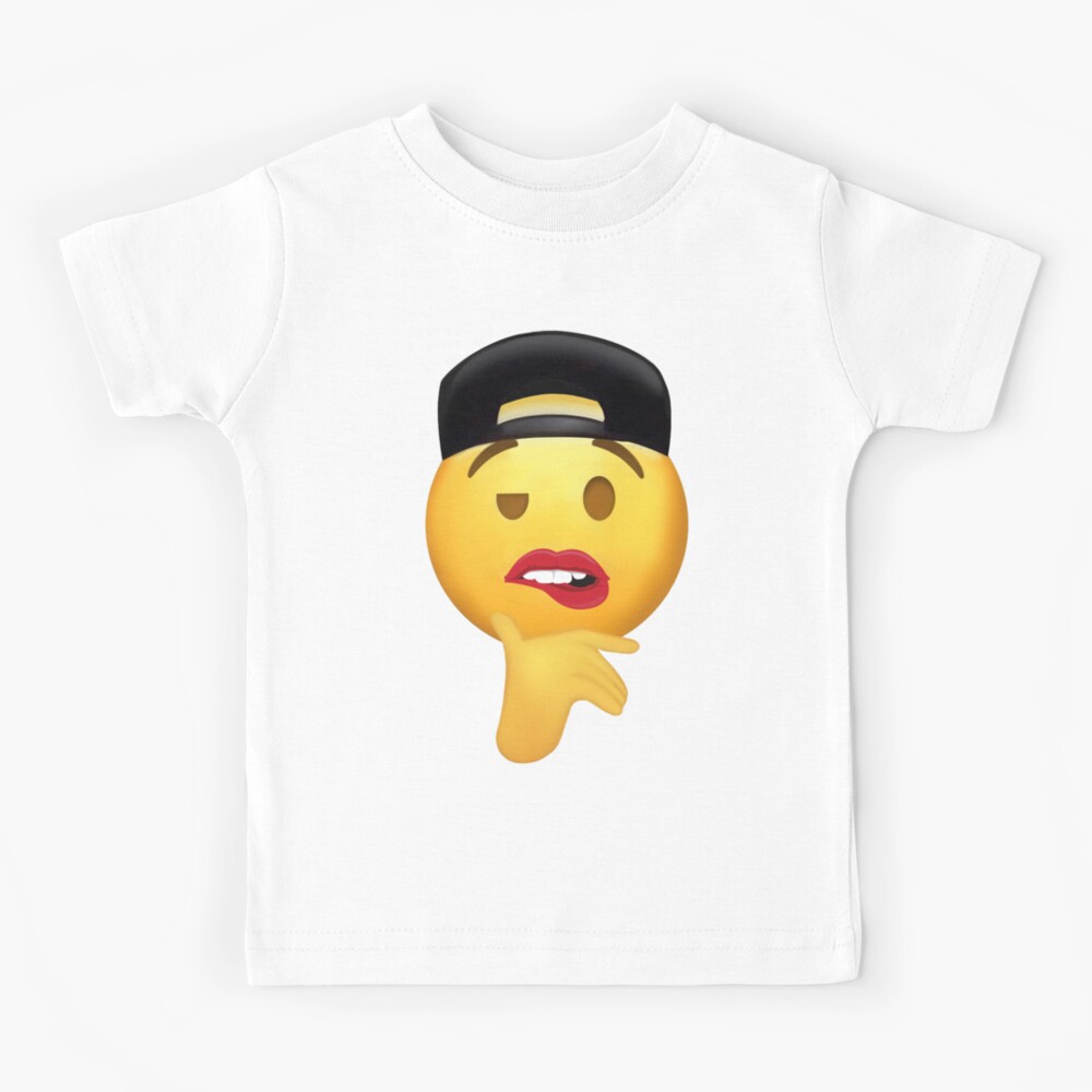 Camiseta para niños «Morder el labio Emoji Fuckboy Meme» de fomodesigns ...