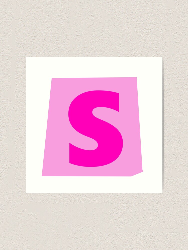 "Pink On Pink Magazine Cutout Letter S" Art Print for Sale by ...