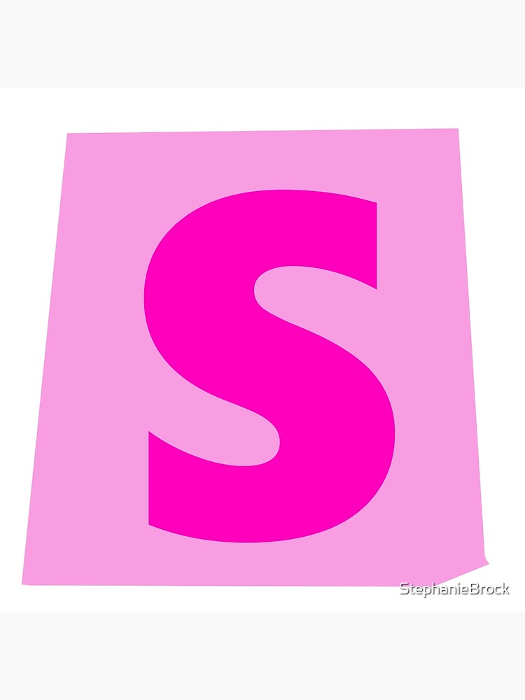 "Pink On Pink Magazine Cutout Letter S" Art Print for Sale by ...