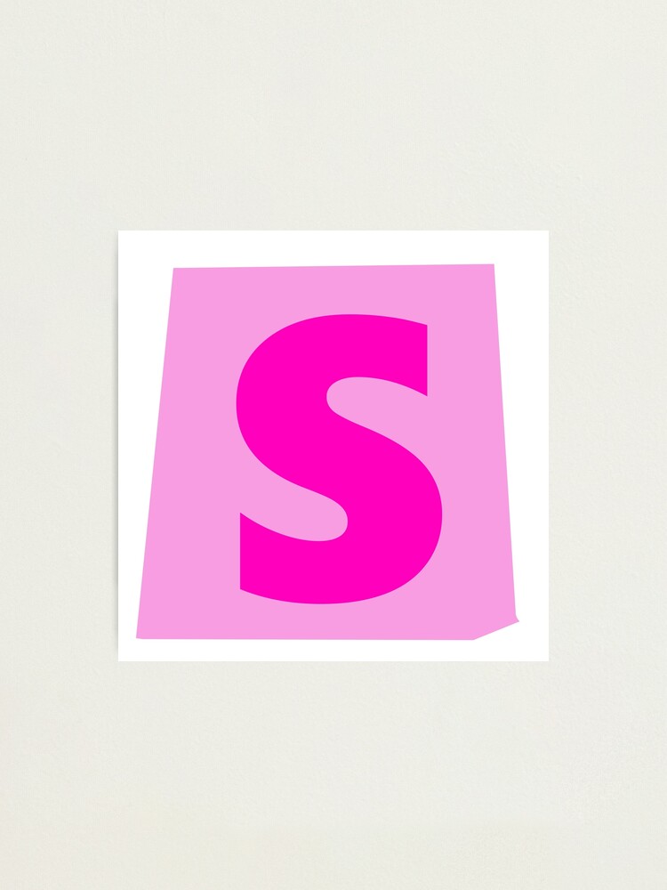"Pink On Pink Magazine Cutout Letter S" Photographic Print for Sale by ...
