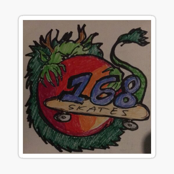 "168 SKATES" Sticker by cutiecutieskate | Redbubble