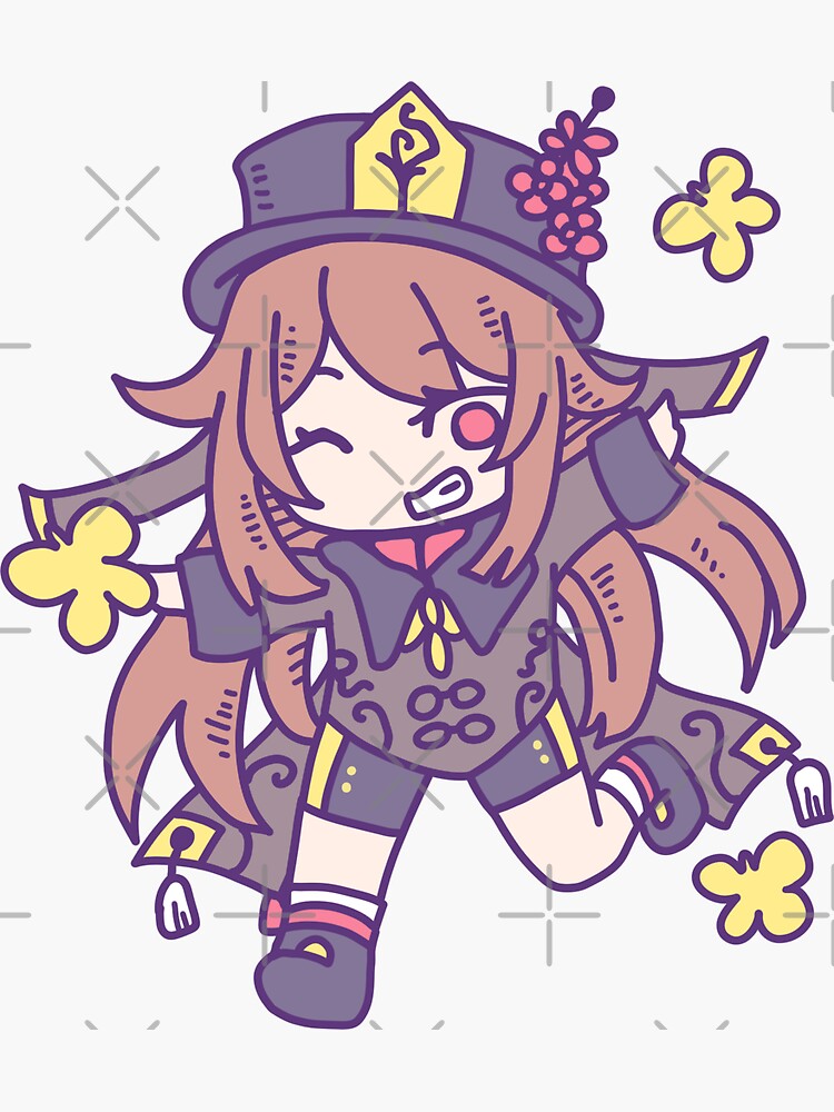 "Genshin Impact Chibi Hutao" Sticker by mystmellow | Redbubble