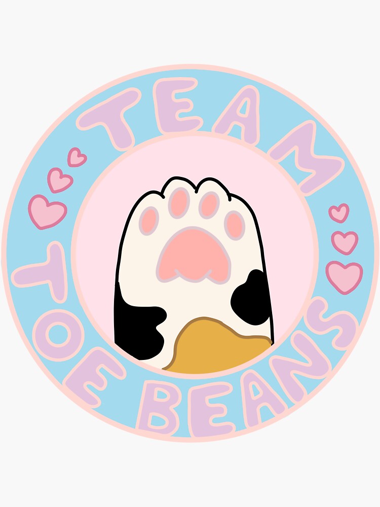 "Team toe beans " Sticker for Sale by sian hornby | Redbubble