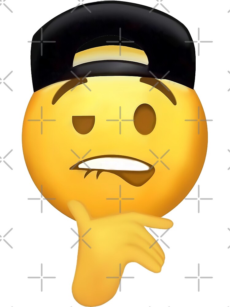 "Fuckboy face Meme Emoji With Hat Biting Lip" Poster for Sale by ...