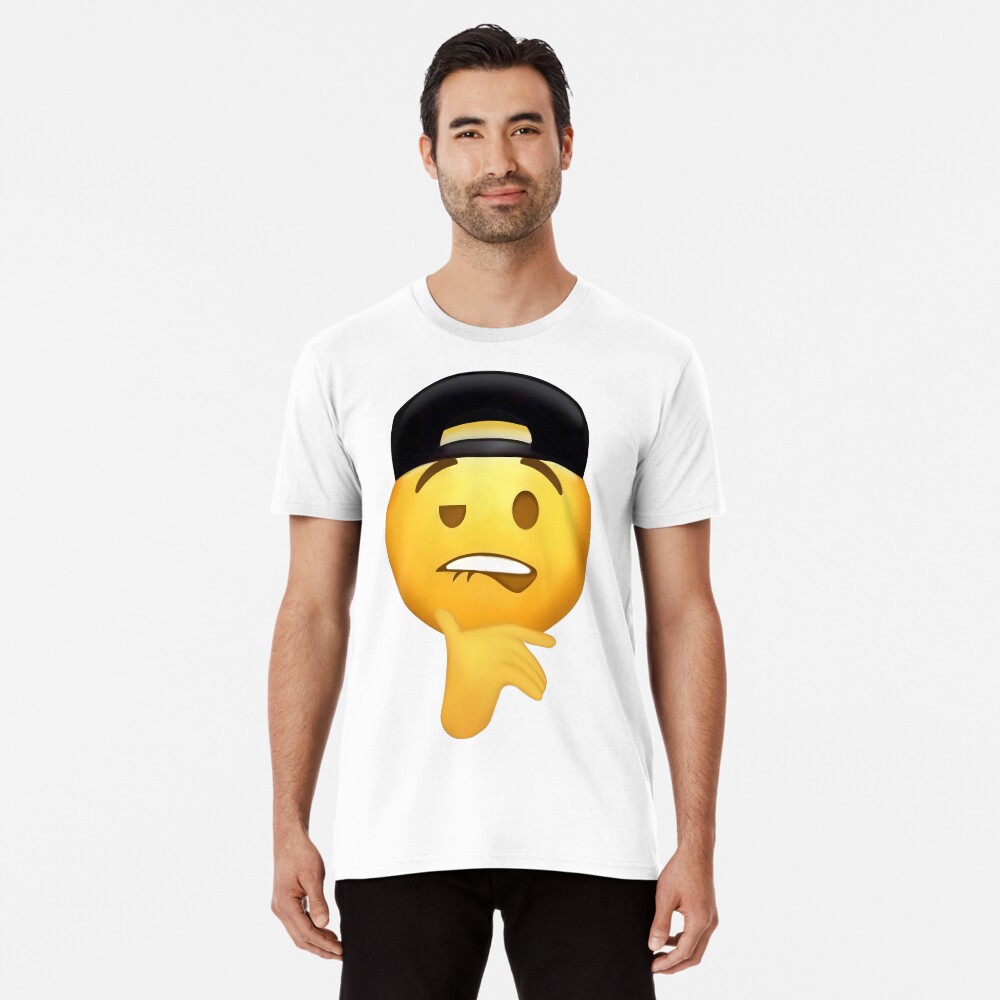 "Fuckboy face Meme Emoji With Hat Biting Lip" Poster for Sale by ...