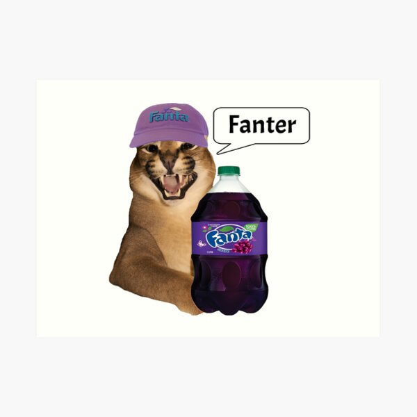 "Fanter Grape Meme Big Floppa Cat" Art Print for Sale by fomodesigns ...