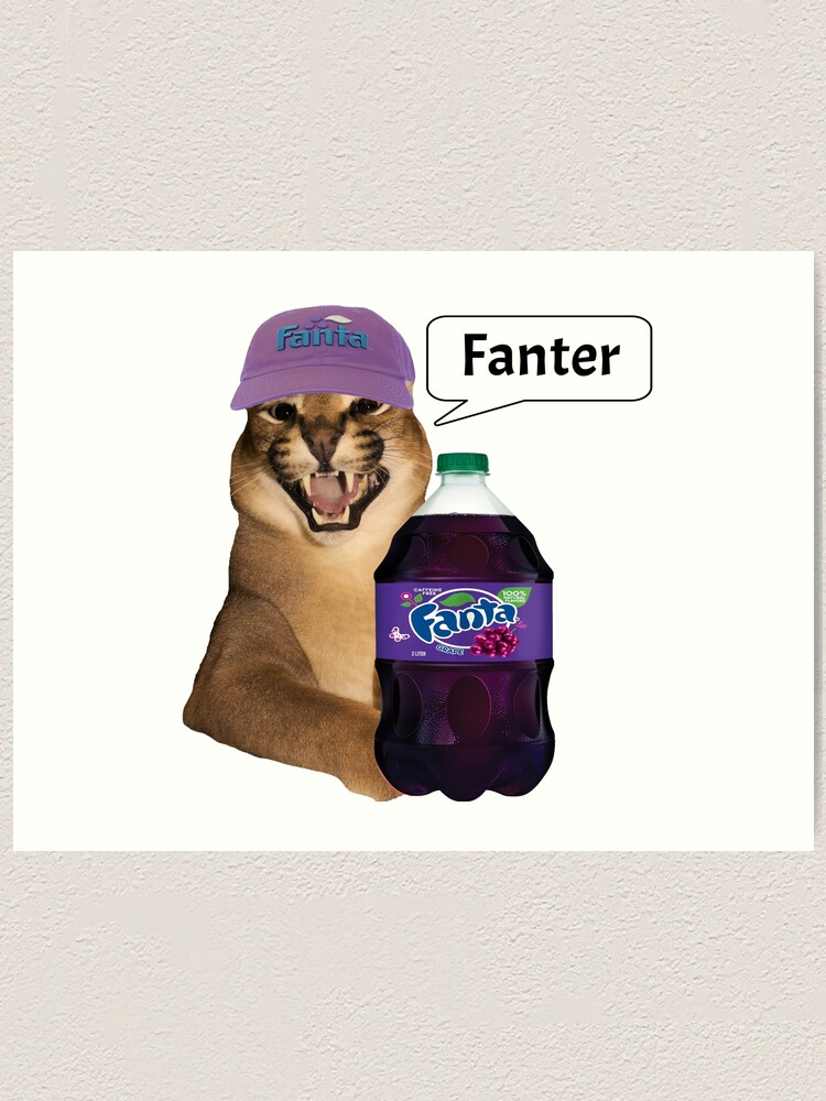 "Fanter Grape Meme Big Floppa Cat" Art Print for Sale by fomodesigns ...