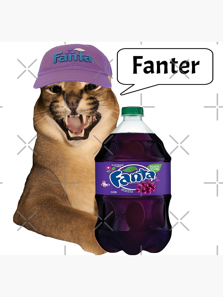 "Fanter Grape Meme Big Floppa Cat" Art Print for Sale by fomodesigns ...