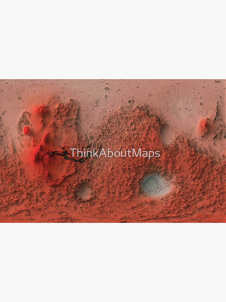 Mars Relief Map 3D digitally-rendered Premium Matte Vertical Poster ...