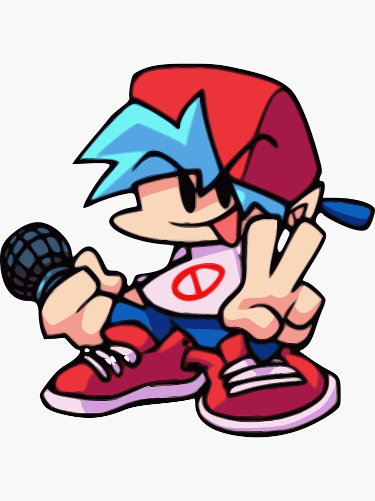 "Friday Night Funkin Boyfriend" Sticker for Sale by gamerguy32 | Redbubble