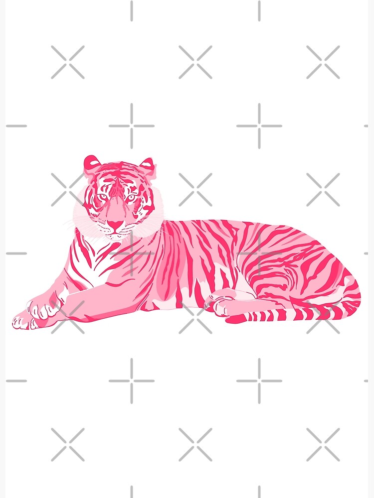 "pink tiger" Poster for Sale by lizziesumner | Redbubble