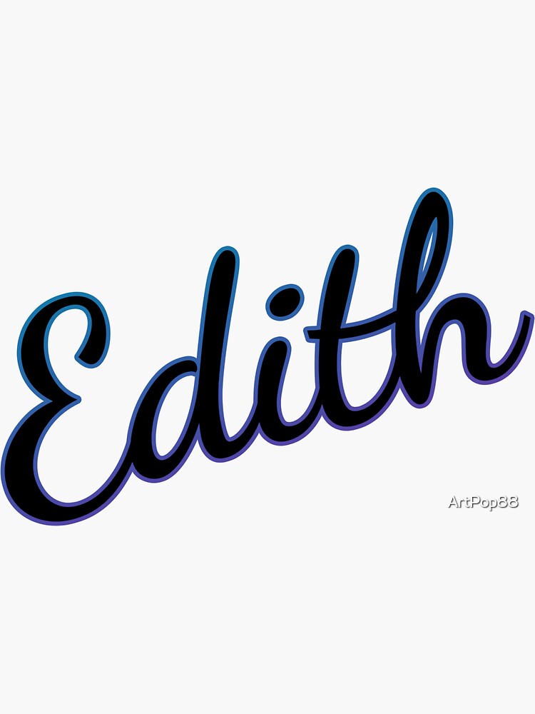 "Edith" Sticker for Sale by ArtPop88 | Redbubble