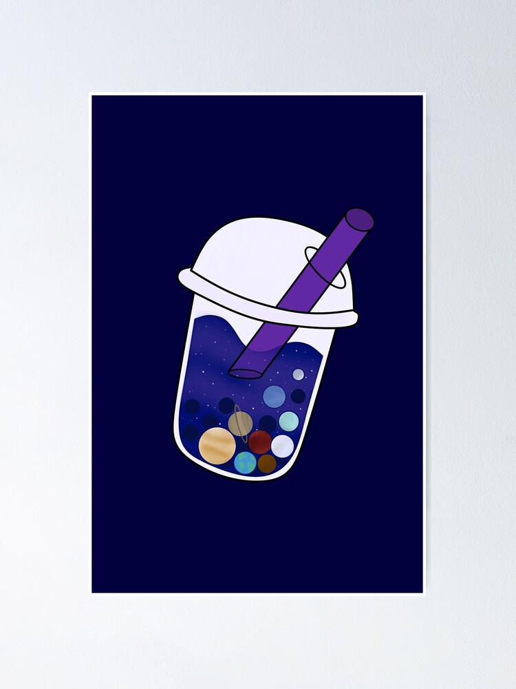 "Galaxy Boba Planets Bubble Tea" Poster for Sale by cookixxmonster ...
