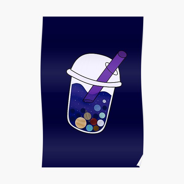"Galaxy Boba Planets Bubble Tea" Poster for Sale by cookixxmonster ...