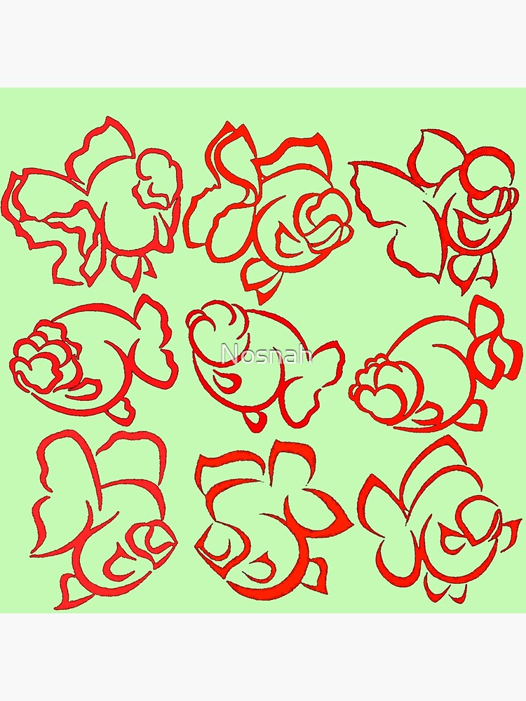 "Oranda Ranchu Ryukin Logo 0517A" Photographic Print by Nosnah | Redbubble