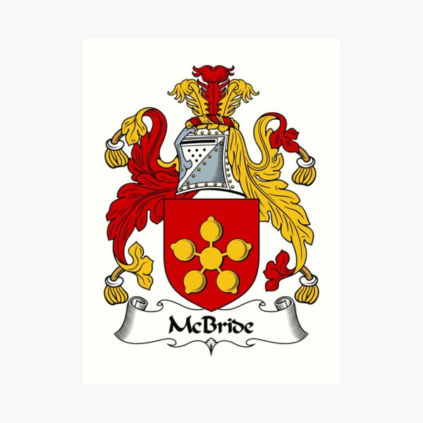 "McBride Coat of Arms / McBride Family Crest" Art Print by ...