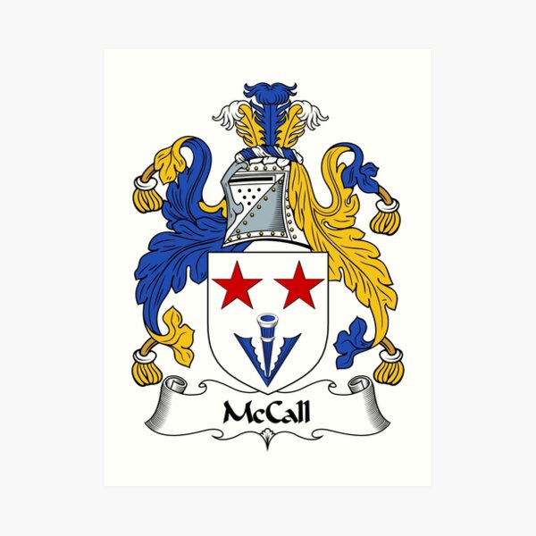 "McCall Coat of Arms / McCall Family Crest" Art Print for Sale by ...