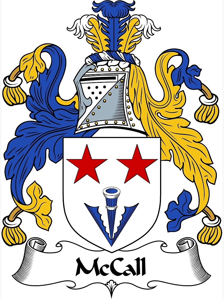 "McCall Coat of Arms / McCall Family Crest" Framed Art Print for Sale ...