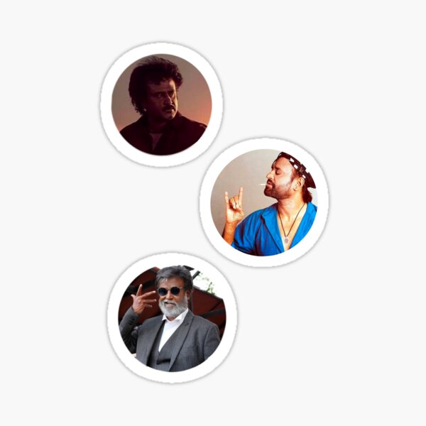 "Rajnikanth sticker pack 6" Sticker for Sale by Harshithartz | Redbubble