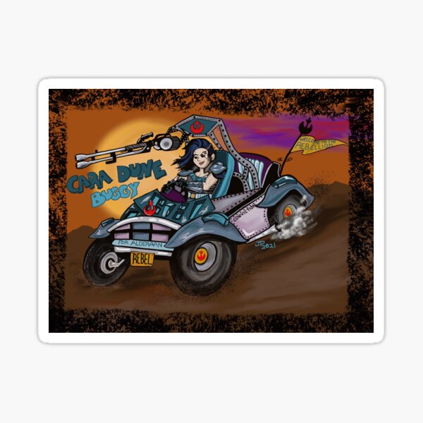 "Cara Dune Buggy" Sticker for Sale by DrouinWorks | Redbubble